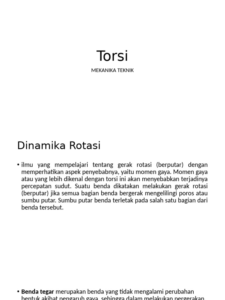 Rumus dan Soal Momen Gaya Torsi | PDF