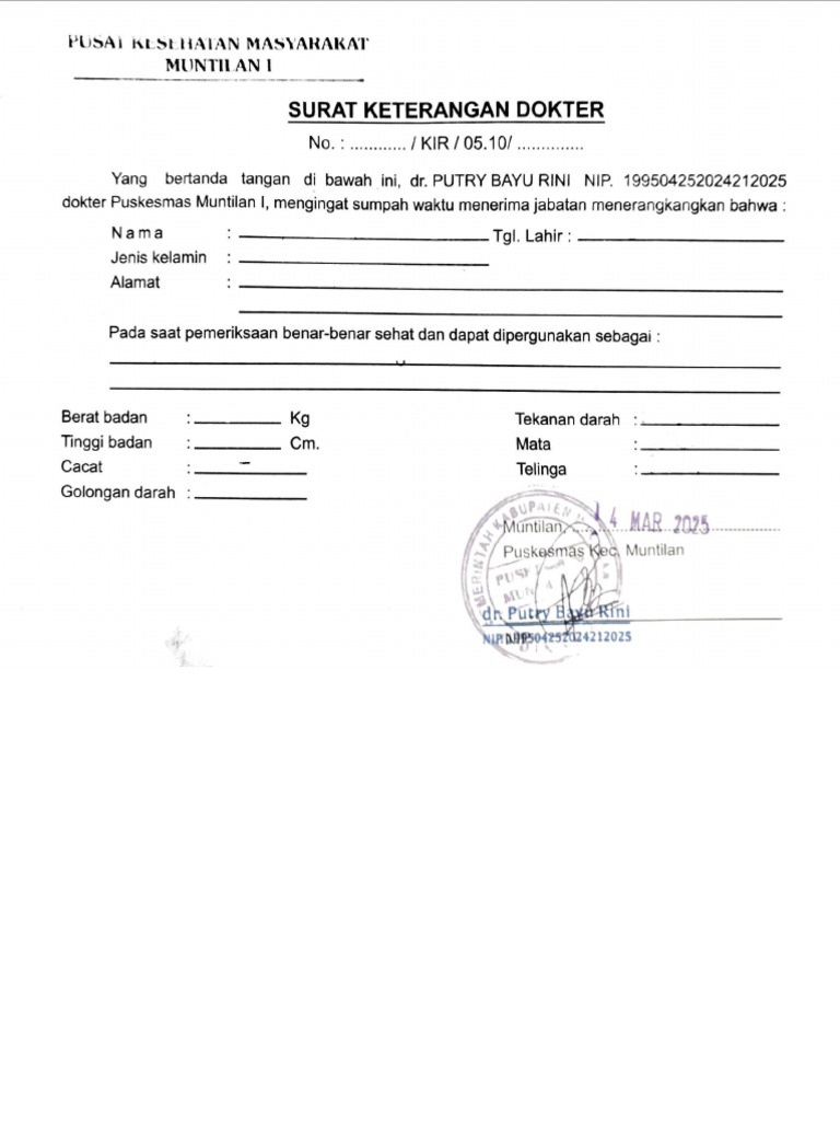 Surat Ijin Dokter | PDF