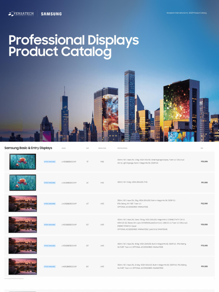 SAMSUNG Professional-Displays | PDF