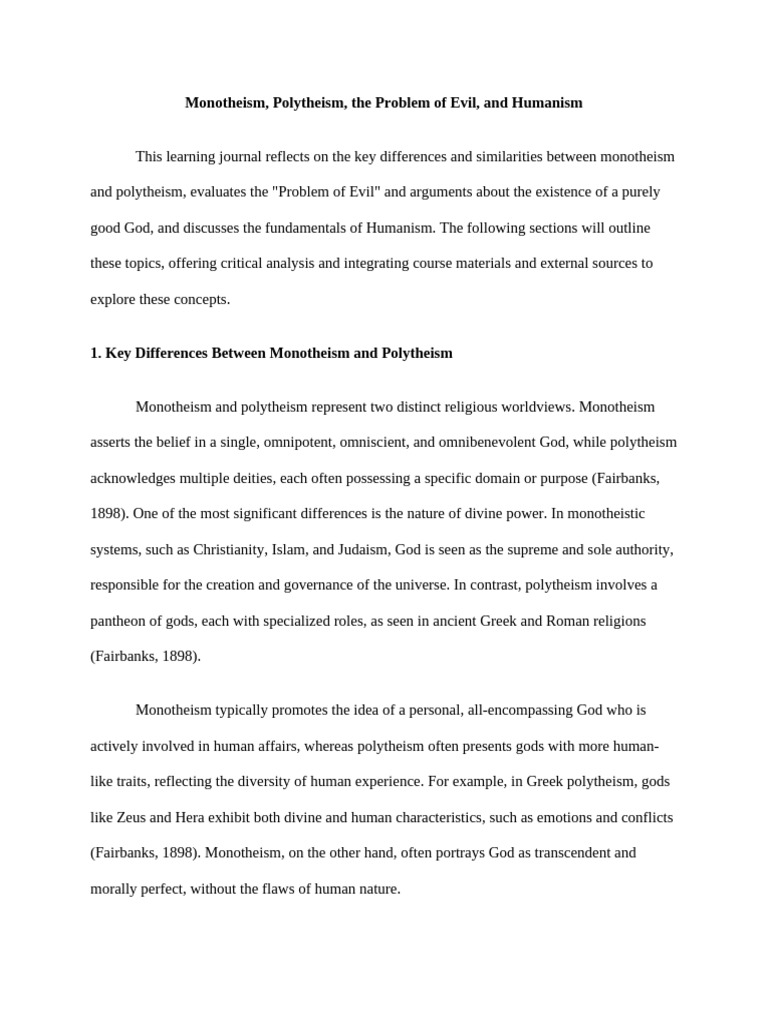 Monotheism vs. Polytheism: Key Insights | PDF | Monotheism | Polytheism