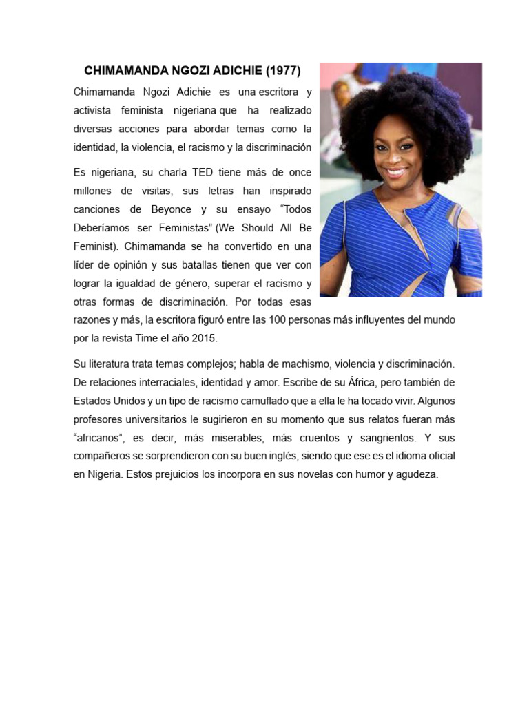Chimamanda Ngozi Adichie | PDF