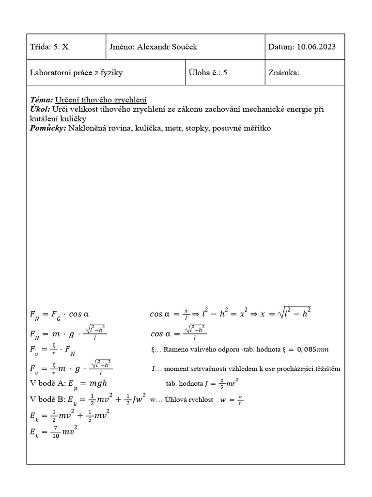Laborky Z Fyziky - Dokumenty Google | PDF