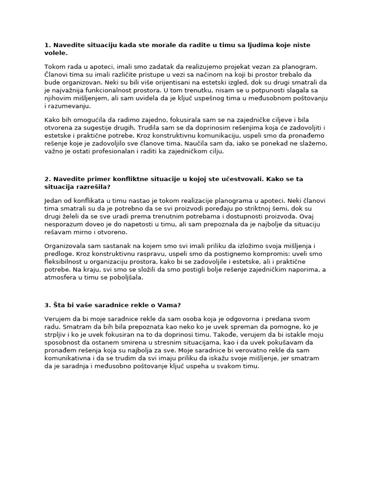 Intervju za posao | PDF