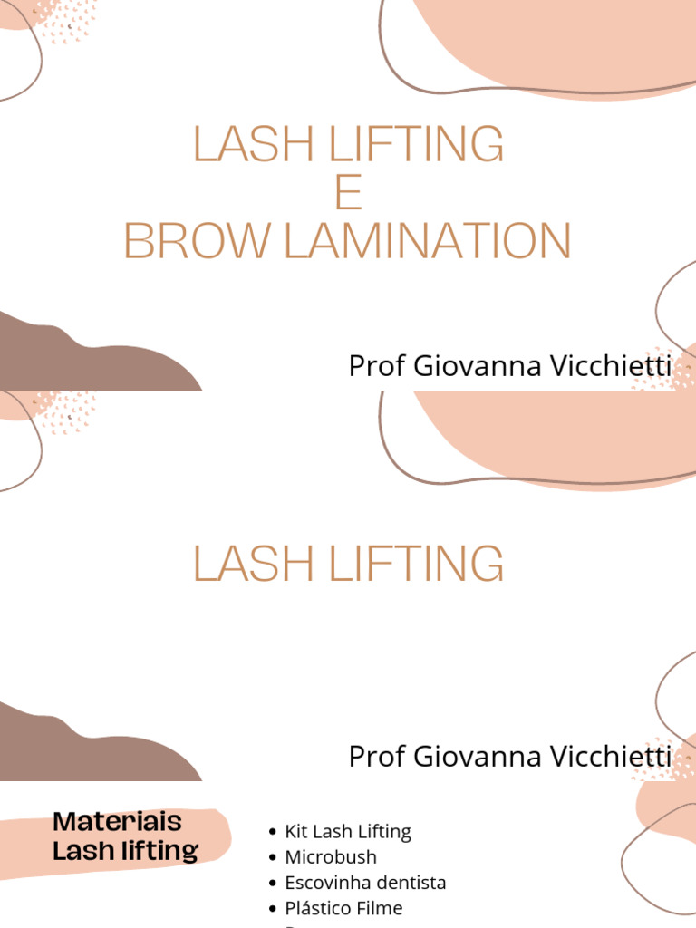 Lash Lifting e Brow Lamination PDF | PDF | Especialidades médicas