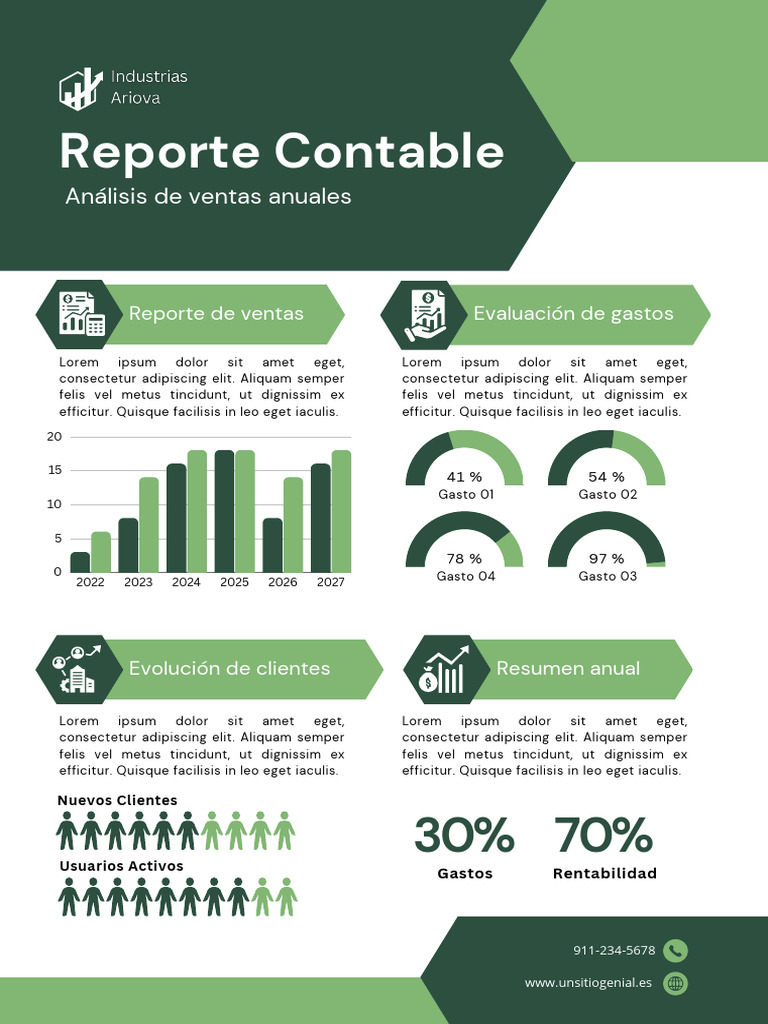 Informe Reporte Anual Contable de La Compañía Corporativo Financiero ...