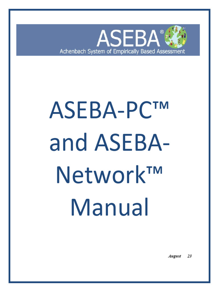 ASEBA PC and Network Manual 2023 | PDF | Password | Computer File