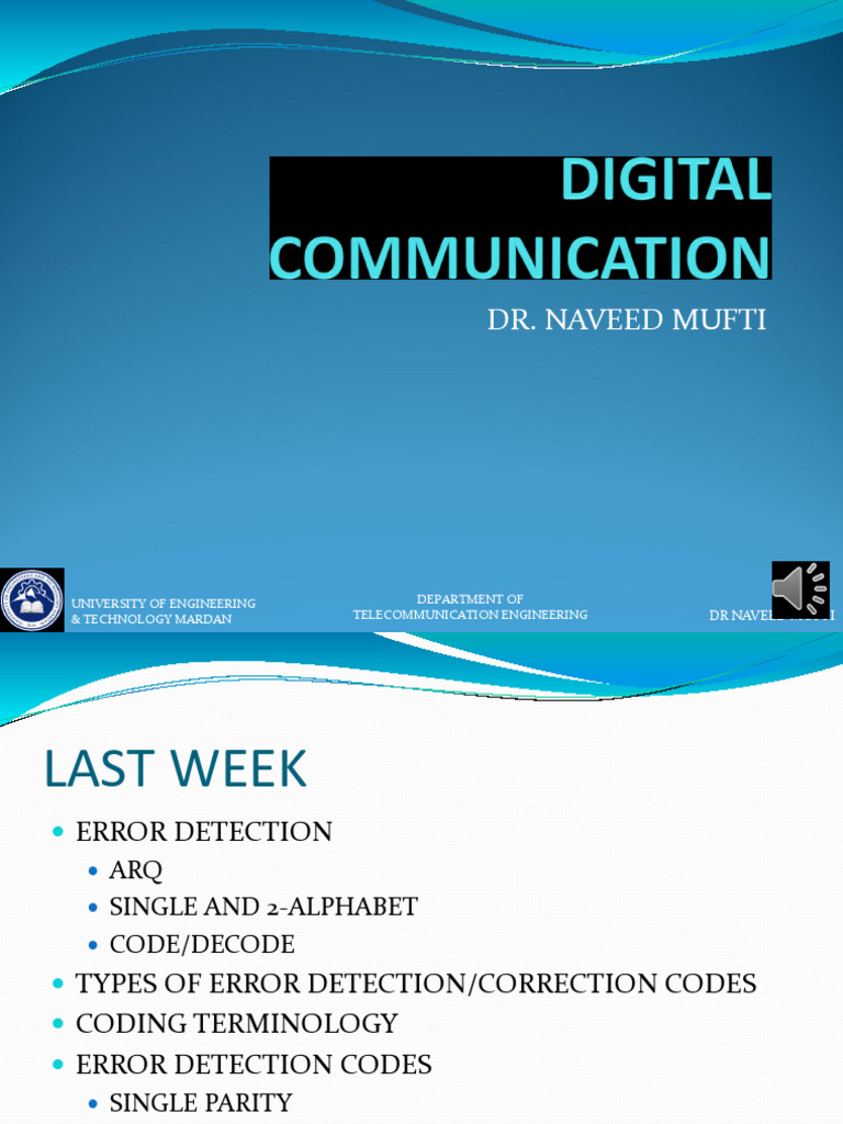 6-Error Correction Terminology, Hamming Code | PDF | Error Detection ...