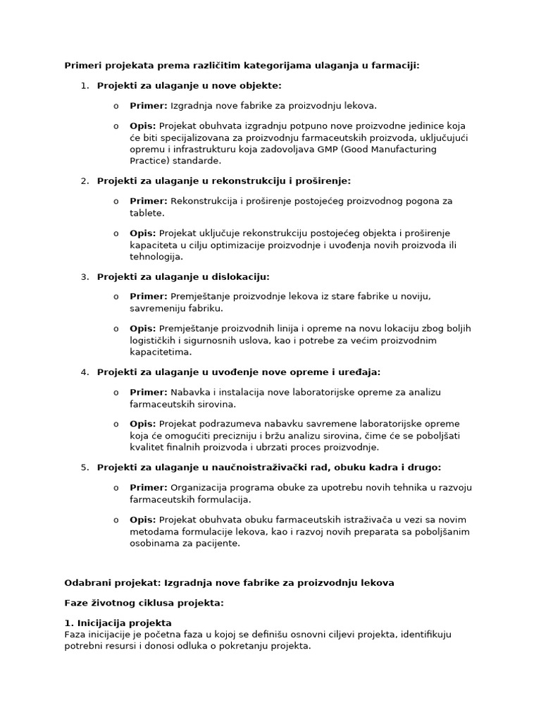 Zadatak - Primeri Projekata | PDF