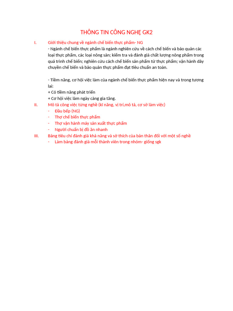 Thông Tin Công Nghệ Gk2 | PDF