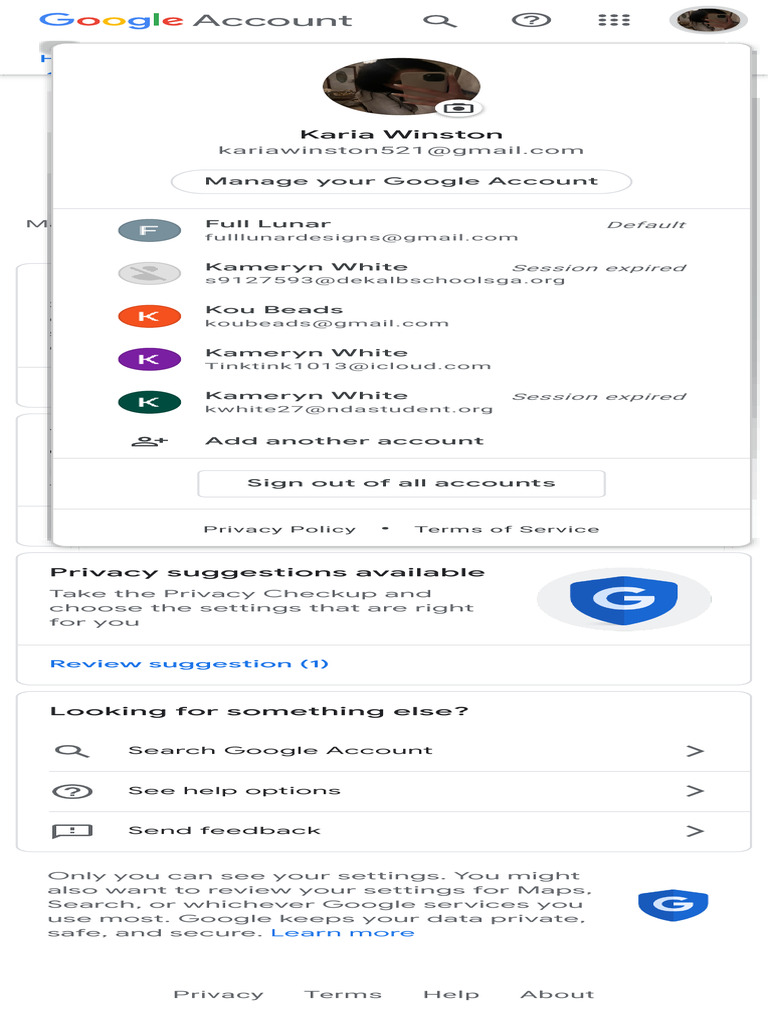 Manage Your Google Account Privacy | PDF