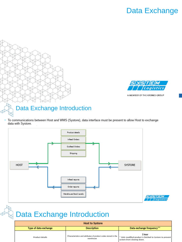 Example - Data Exchange - Presentation - 1 | PDF | Warehouse | Service ...
