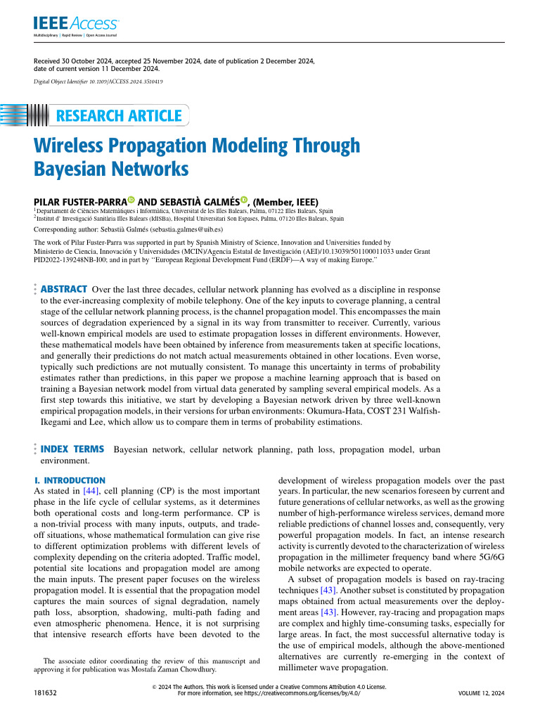 Wireless Propagation Modeling Through Bayesian Networks | PDF ...