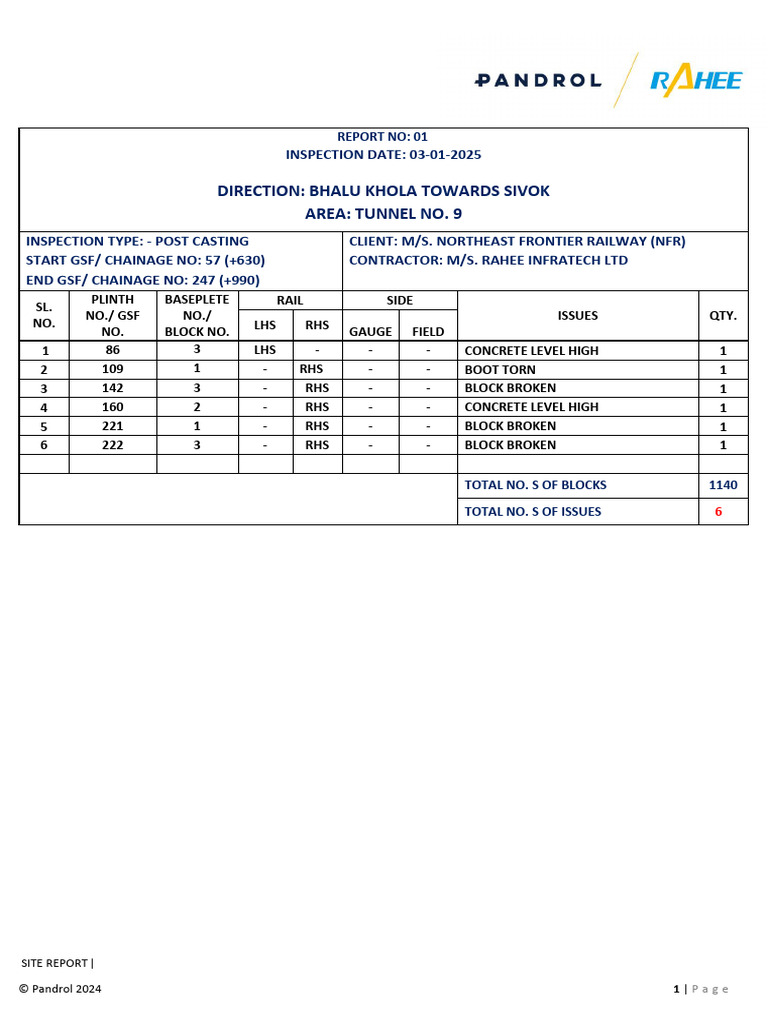 Bhalu Khola T-9 Post Casting Report1 | PDF