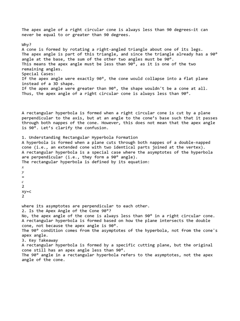 Apex Angle | PDF