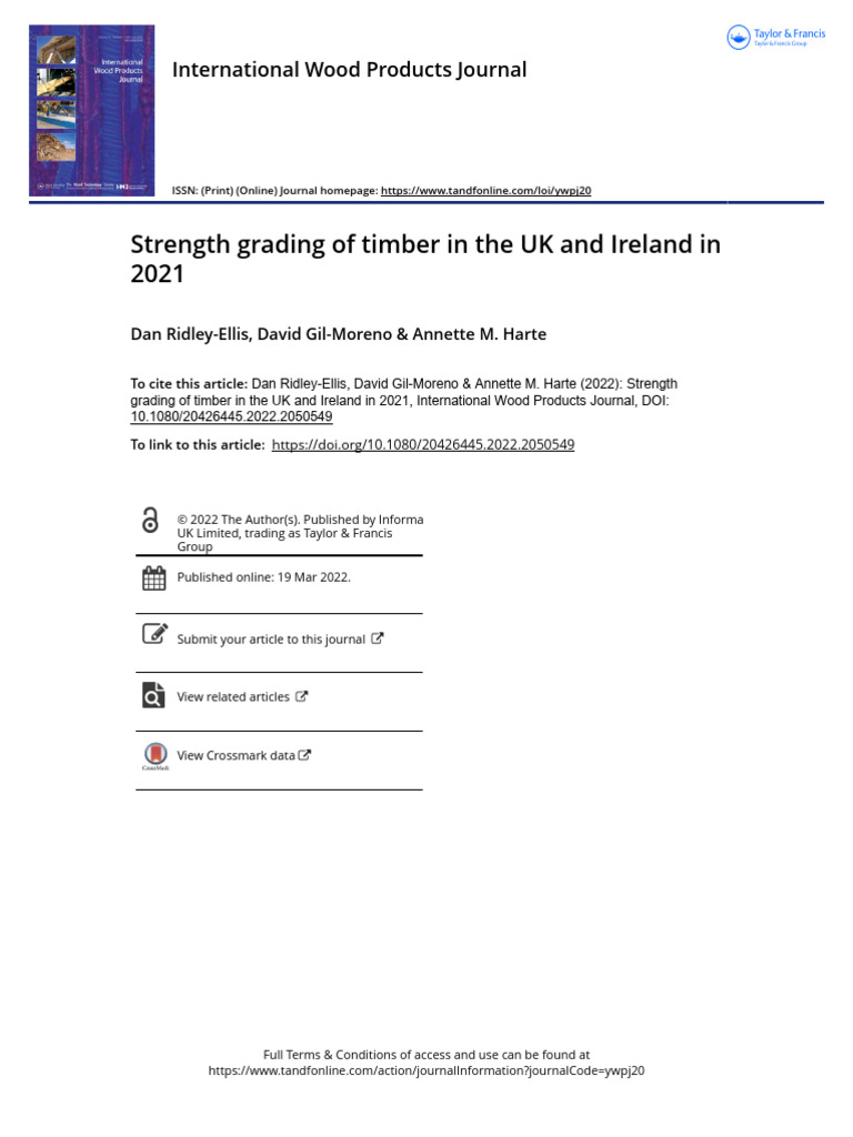 0_Strength-grading-of-timber-in-the-UK-and-Ireland-in-2021 | PDF | Lumber | Trees