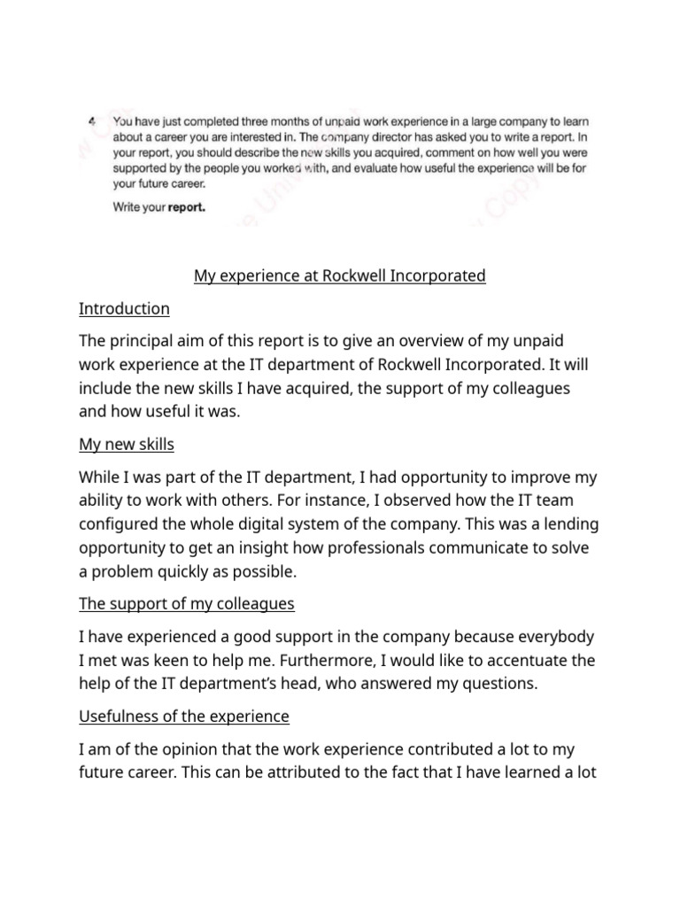 CAE3 Test2 WritingPart2 Report | PDF