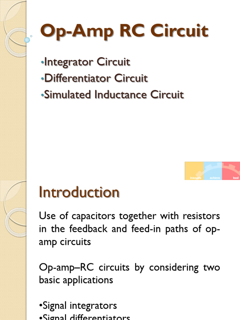 4 Differenciator Integrator Lecture 12 14 A Hazra | PDF | Operational ...