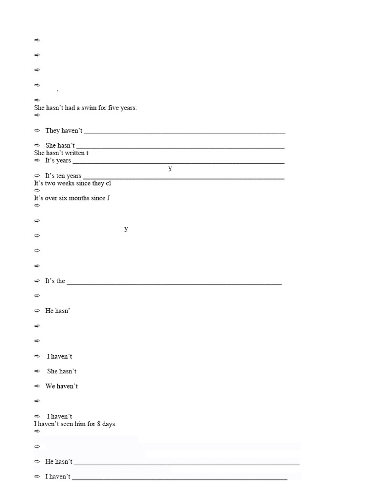 Tense Transformation (Review) | PDF