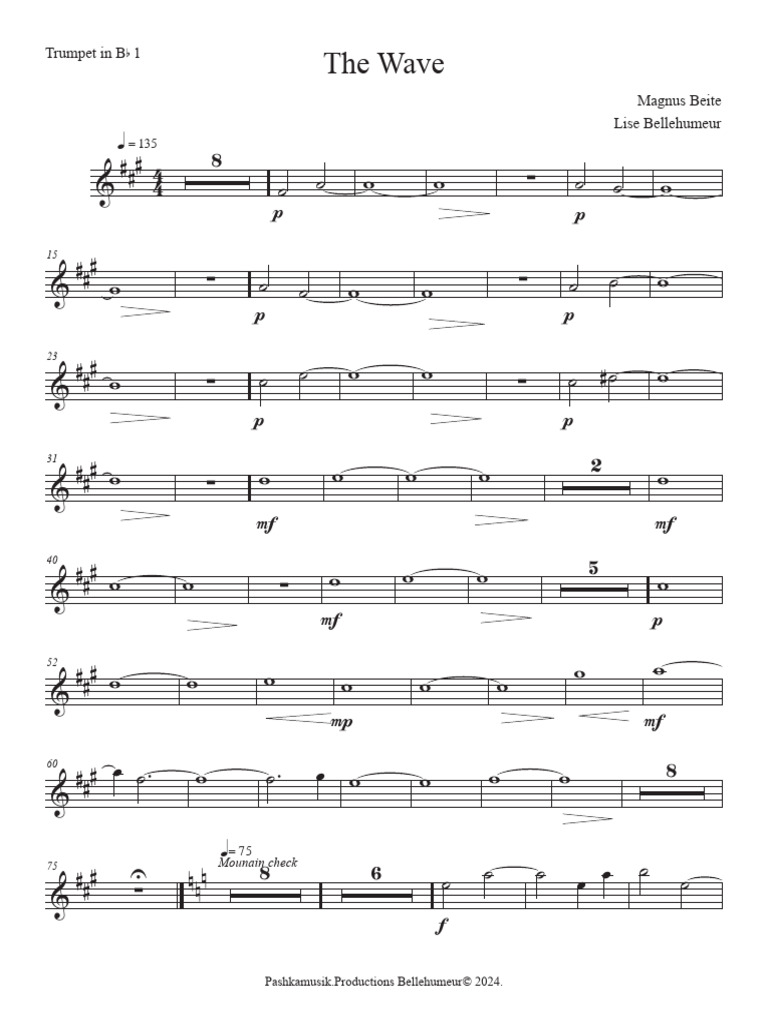 The Cave 2024 - Trumpet in Bb 1 | PDF