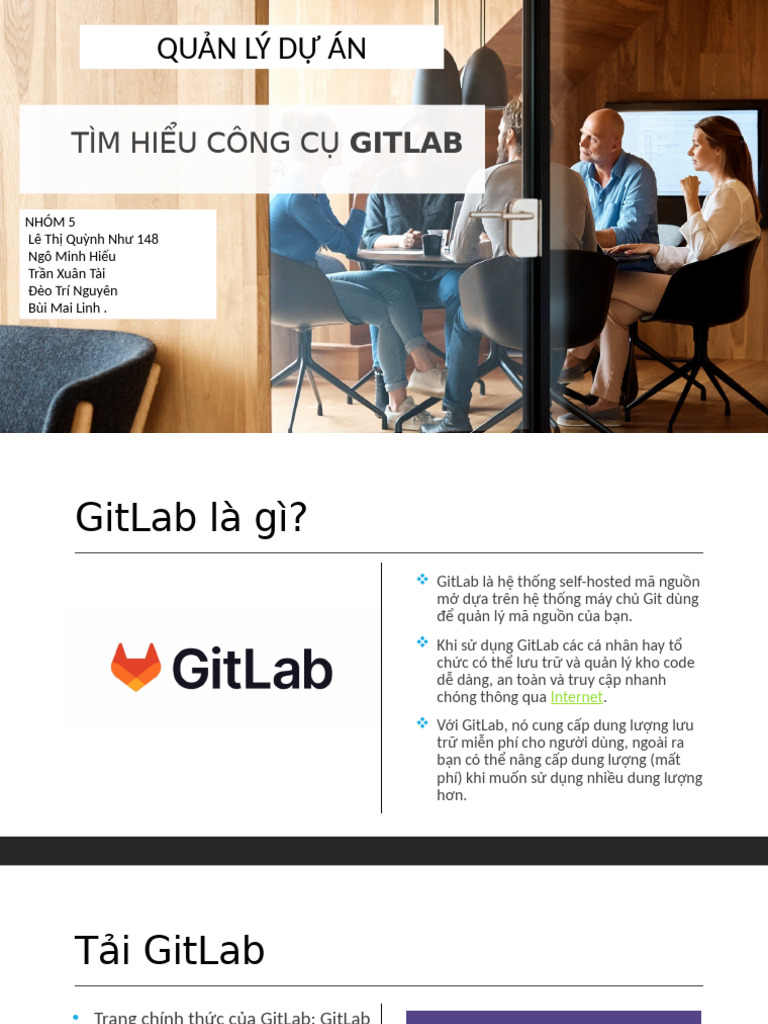 Tìm Hiểu Công Cụ Gitlab - Nhóm5 | PDF