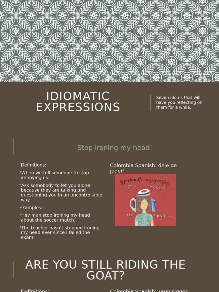 Idiomatic Expressions | PDF