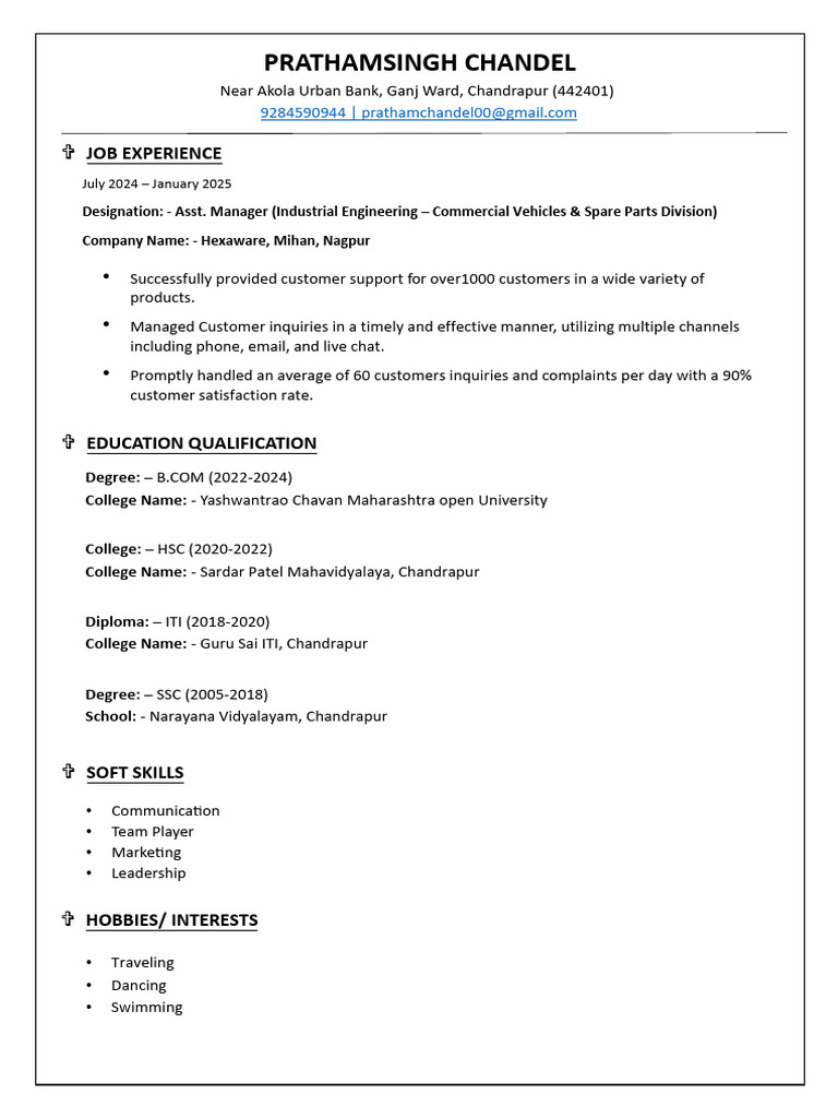Pratham Chande - CV | PDF