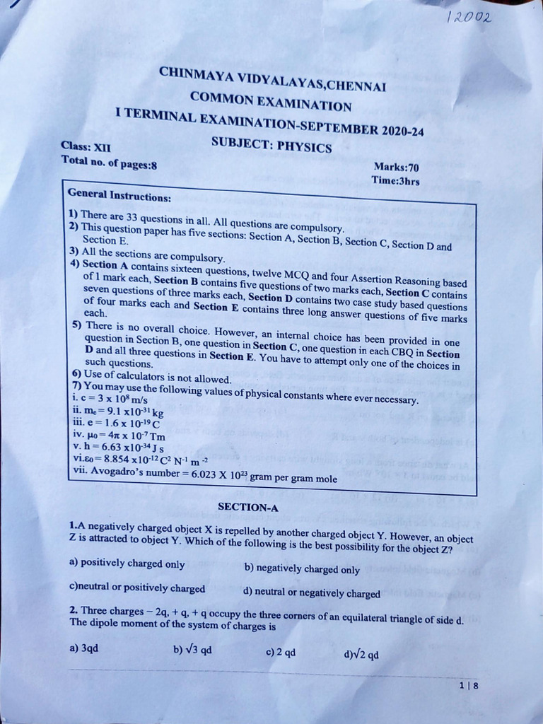 Terminal 1 Physics | PDF