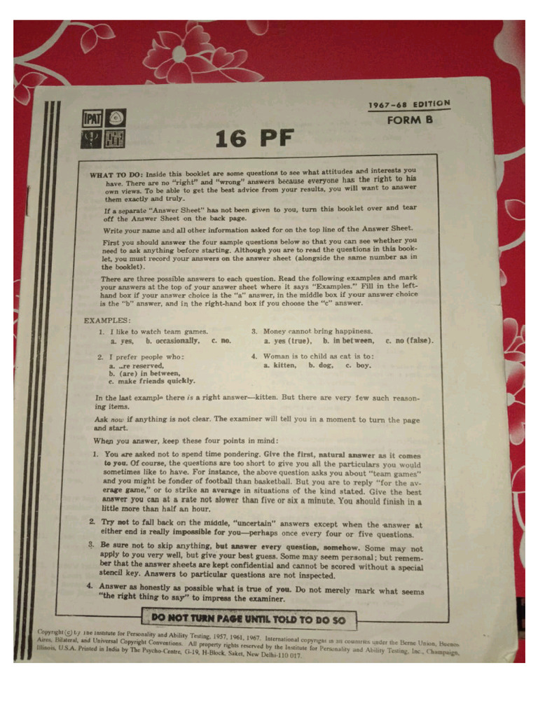 16 PF | PDF