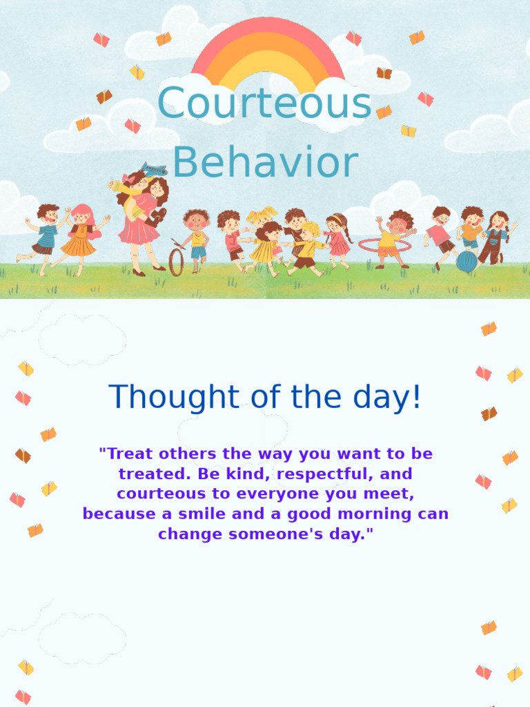 Courteous Behavior | PDF