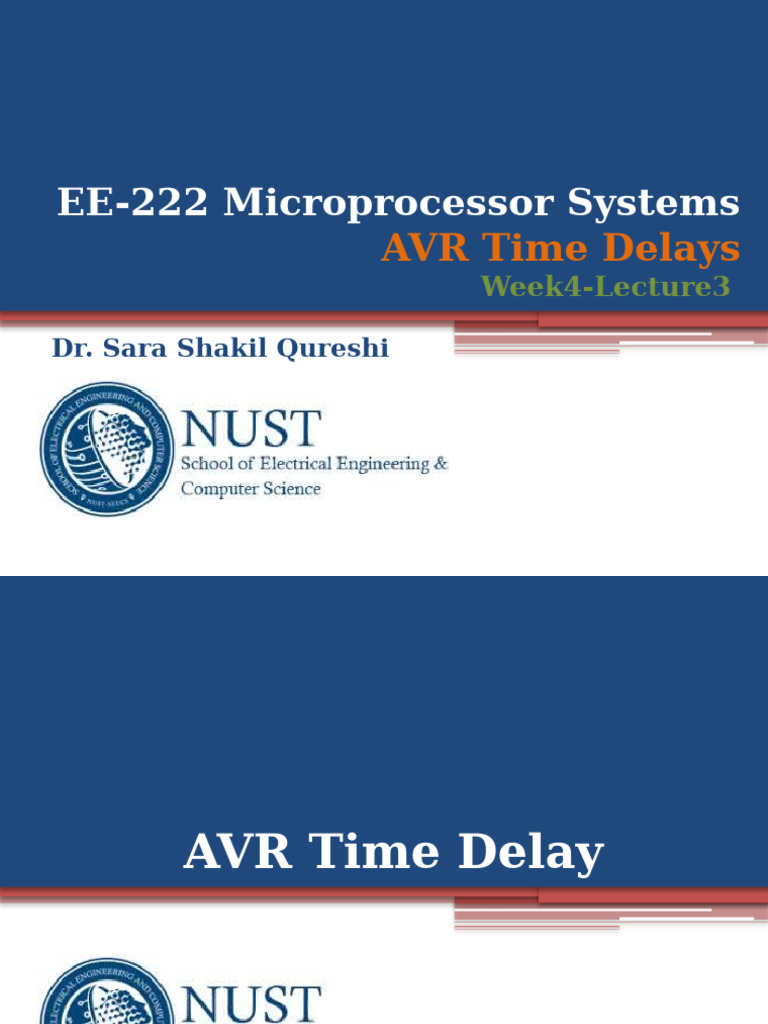 MPS W4-L3 AVR Assembly Programming VI (AVR Time Delays) | PDF | Central Processing Unit | Random ...