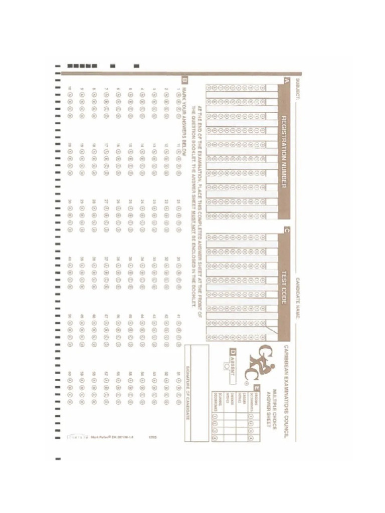 MC Sheet | PDF