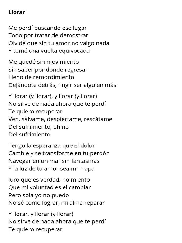 Llorar | PDF