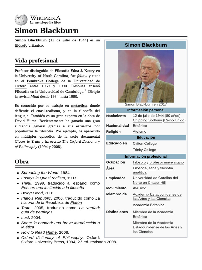 Simon Blackburn | PDF