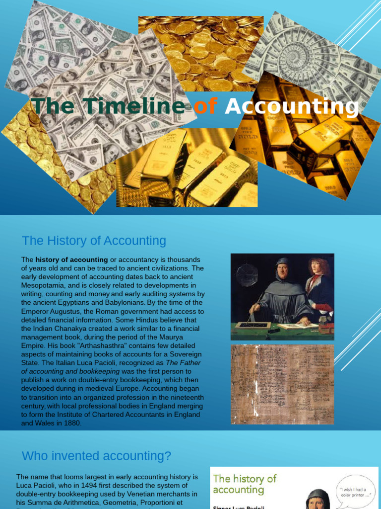 History of Accounting Timeline | PDF | Accounting | Economies
