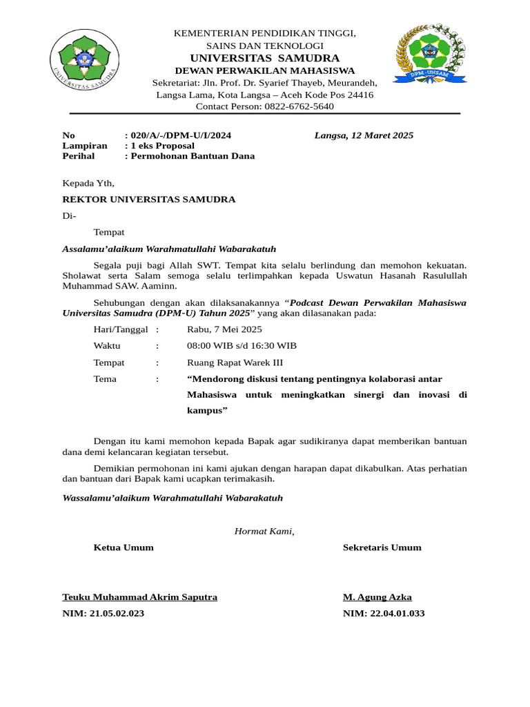 Proposal Fiks Podcast DPM-U (1) Fix 2025 | PDF