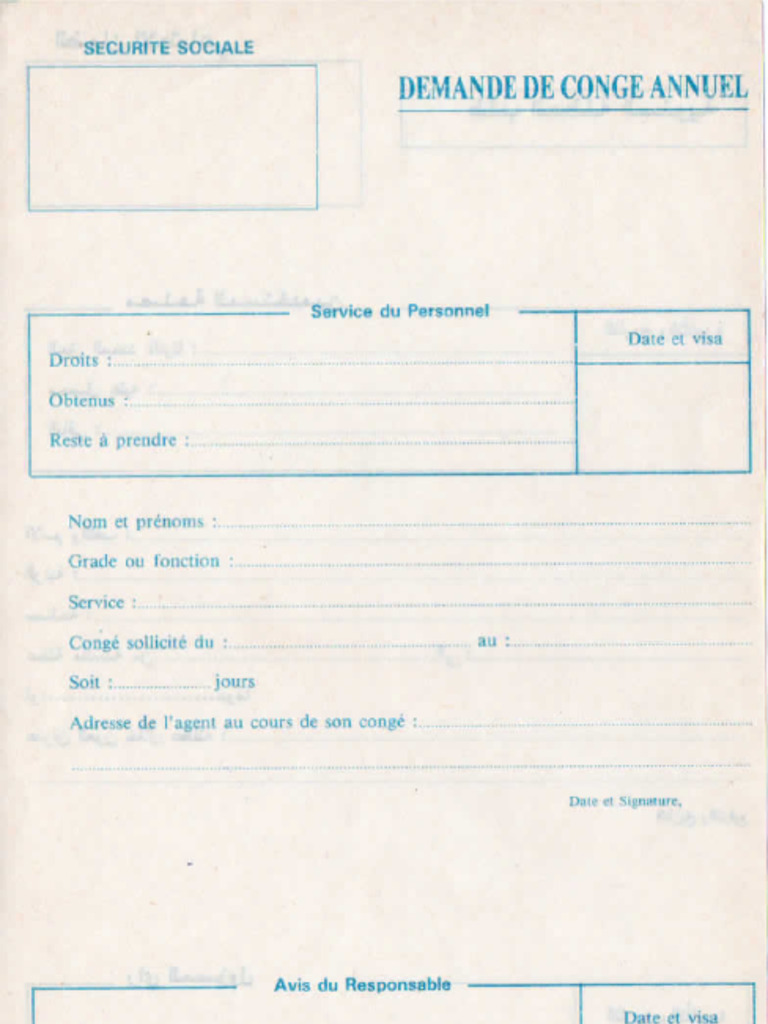 Demande Congé Annuel | PDF