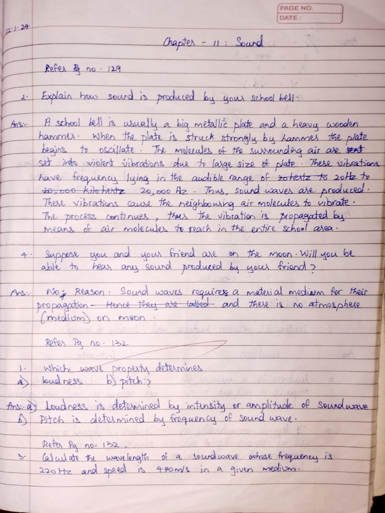 Physics CH 11 Sound CW | PDF