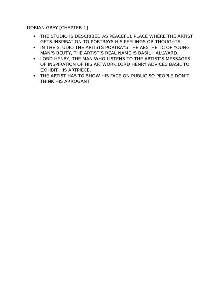 The Picture of Dorian Gray | PDF