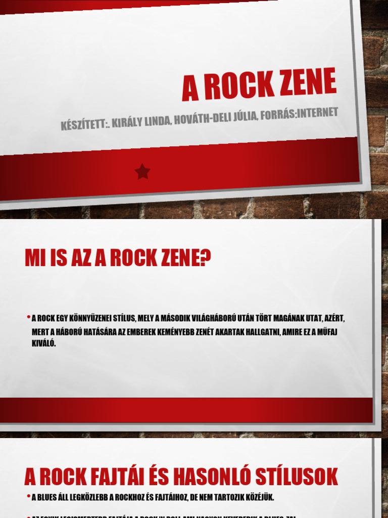 A Rock Zene Prezentáció | PDF