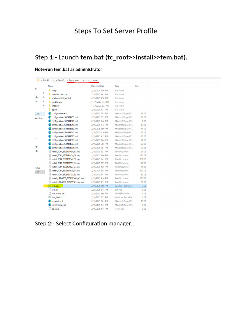 Steps To Set Server Profile | PDF
