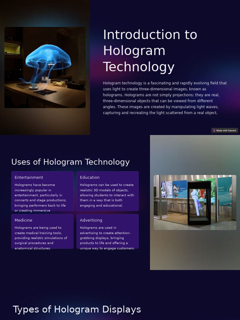 Overview of Hologram Technology | PDF | Holography | 3 D Computer Graphics