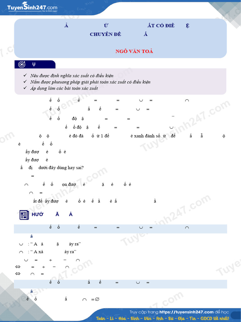 Xac Suat Co Dieu Kien 1737338351 | PDF