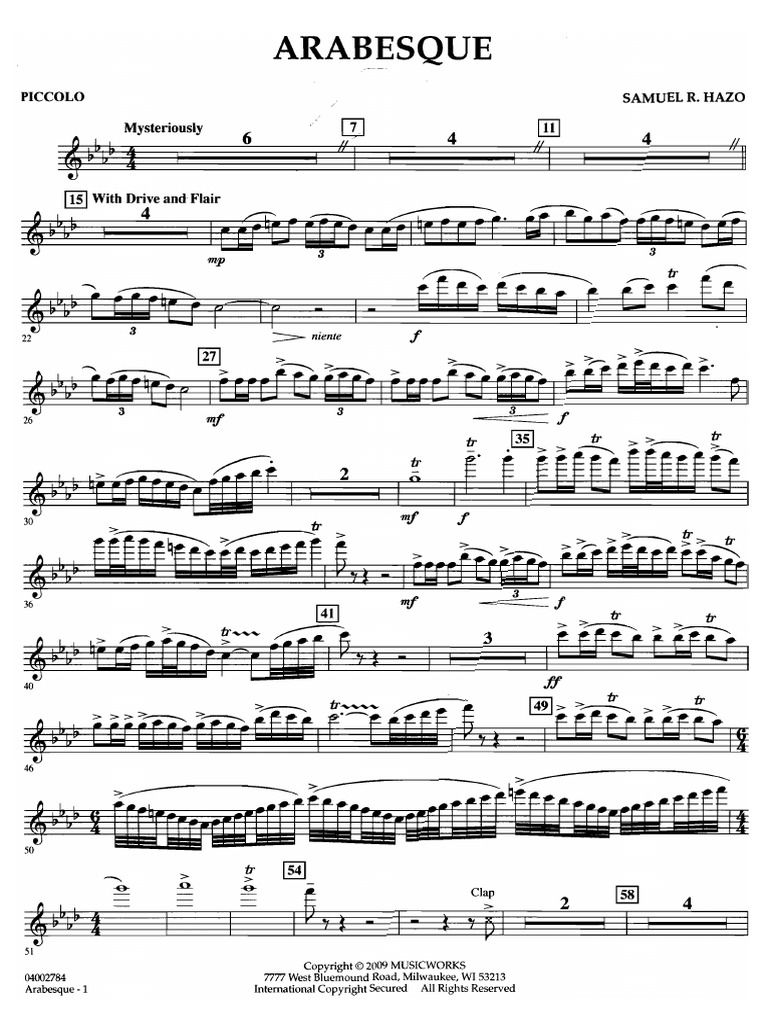 Arabesque - Partes-Samuel R. Hazo | PDF