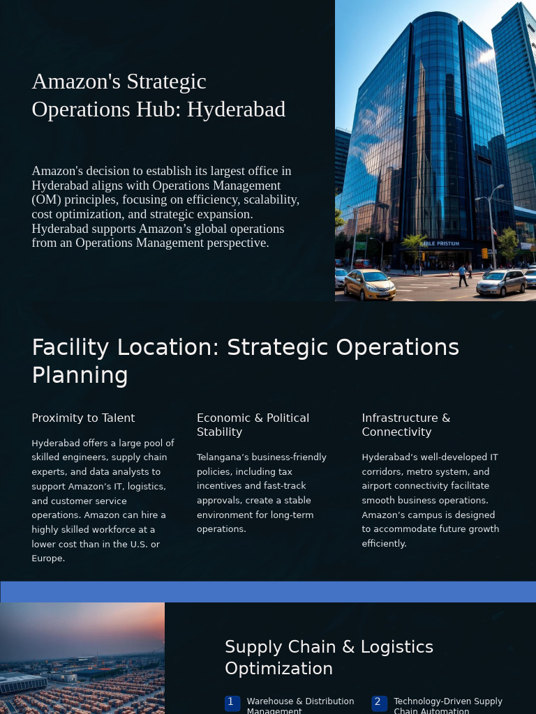 Amazons Strategic Operations Hub Hyderabad | PDF | Logistics | Cloud Computing