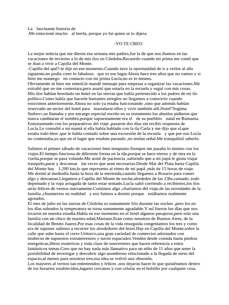 Yo Te Creo | PDF | Objeto volador no identificado