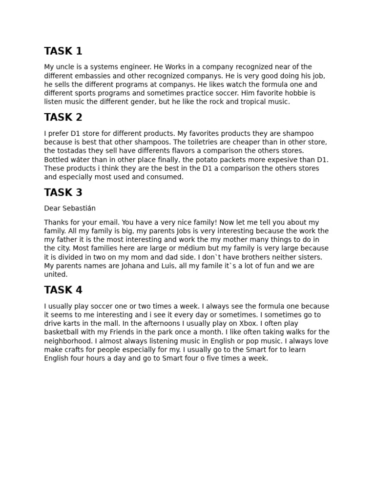 Task 1 To 4 | PDF