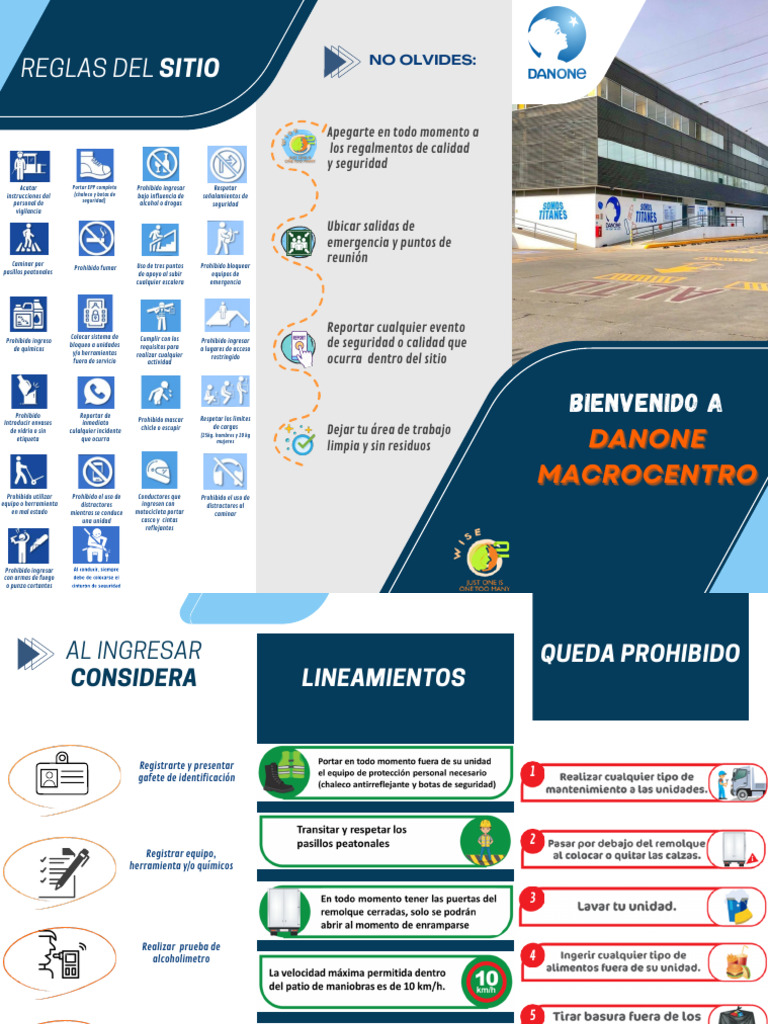 Reglas de Seguridad en Danone Macrocentro | PDF