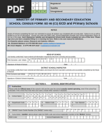 2025 School Census Form Primary | PDF | Toilet | Teachers