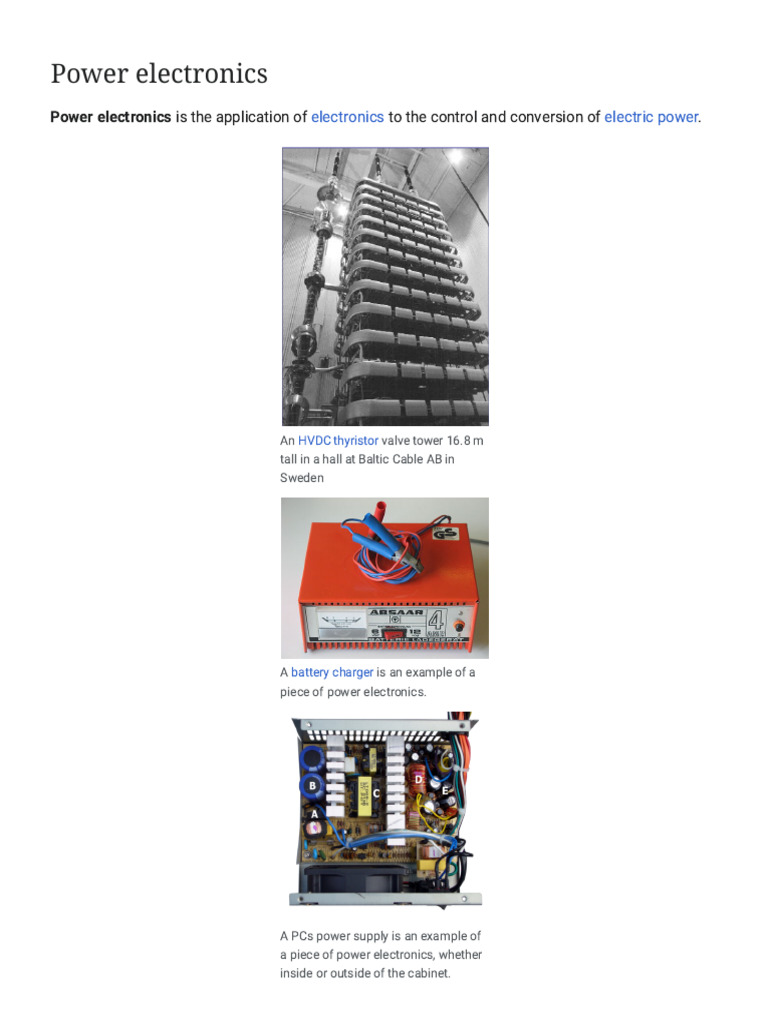 Power Electronics - Wikipedia | PDF | Power Inverter | Power Electronics