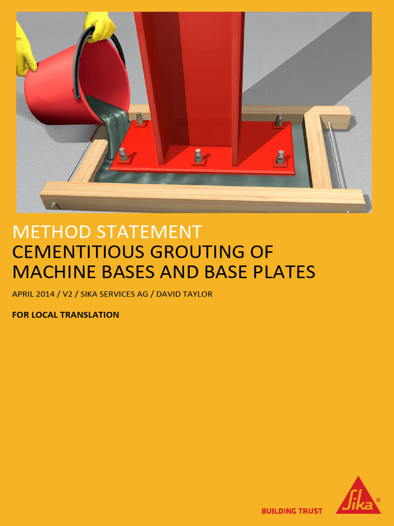 MS - Sika - Cement-1 - Cementitious Grouting of Machine Bases & Plates ...